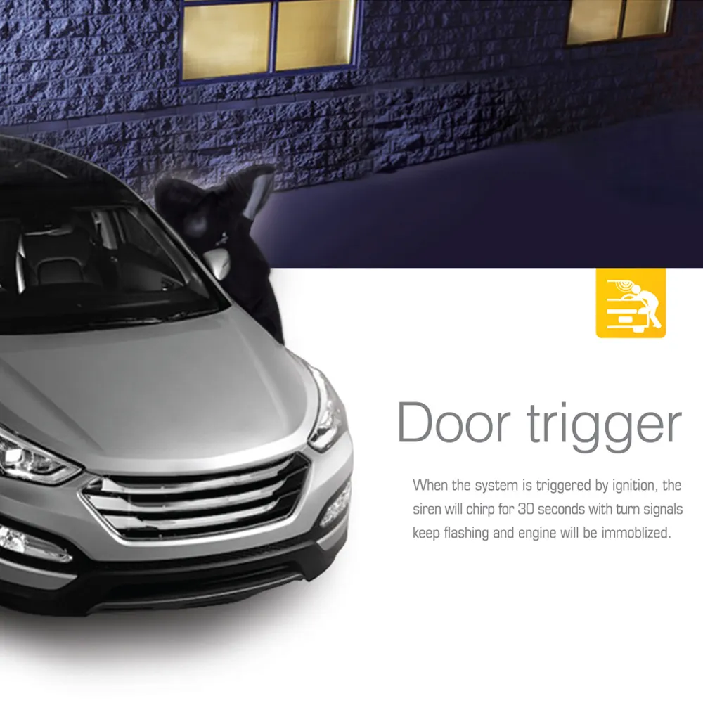 Steelmate Car Alarm Keychain 888E Two LCD Alarm Auto Security System ...