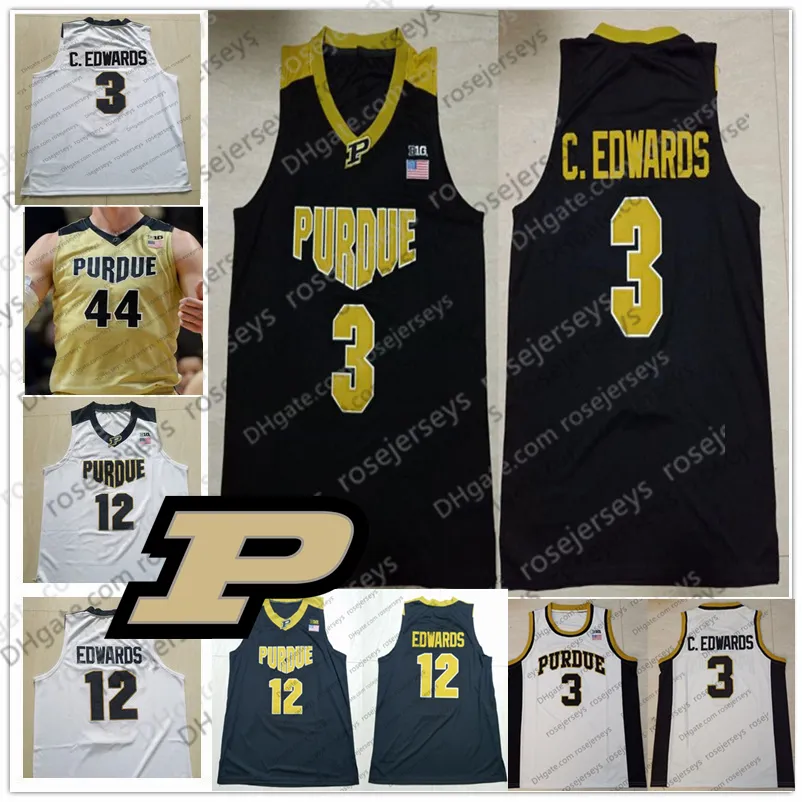 Purdue Boilermakers Custom Basketball Jersey White/Black/Gold Polyester ...