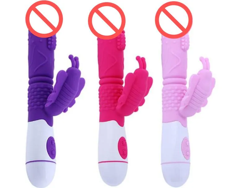 Butterfly G Spot 30 Speeds Dual Vibration Vibrators Vibrating Dildo
