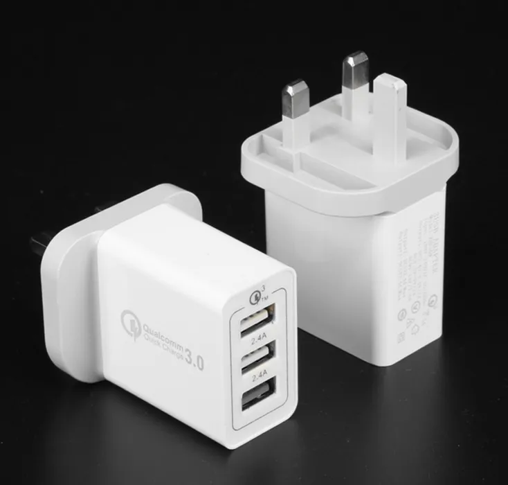 30W Quick Charge 3.0 QC 3I Fast Charging Adapter With 5V 2.4A Multi ...