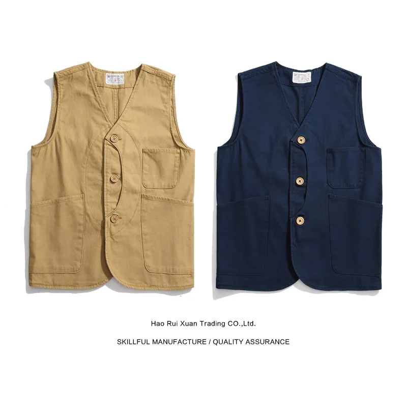 May Chage Retro Canvas Hunting Travel Vest Mens With Sauce May Chage Retro Canvas Hunting Travel Vest Mens With Sauce