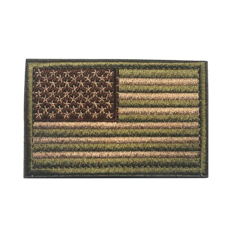 US Flag Tactical Military A Patch Gold Border American Flag On A Patch ...