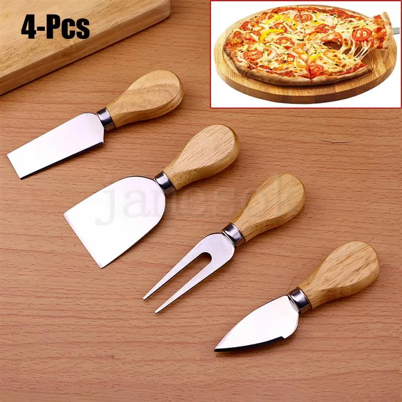 Cheese Tools Set Oak Handle Knife, Fork, Shovel & Graters Kit For ...