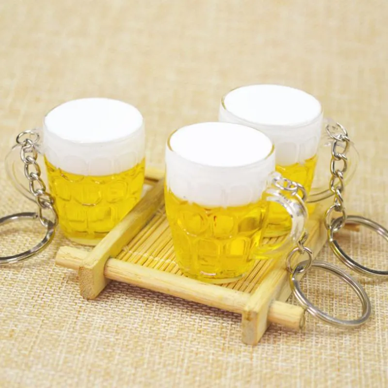 Resin Beer Cup Keychain: Unique Design, Cute Keyring Ornament For Bags ...