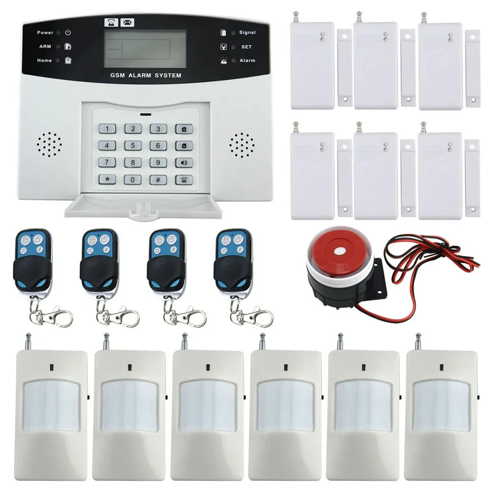 Quad-Band GSM Home Security Alarm System - Wireless Burglar Alarm Kit ...