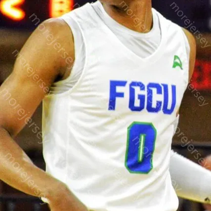 Custom Florida Gulf Coast FGCU Eagles Basketball Jersey NCAA College ...