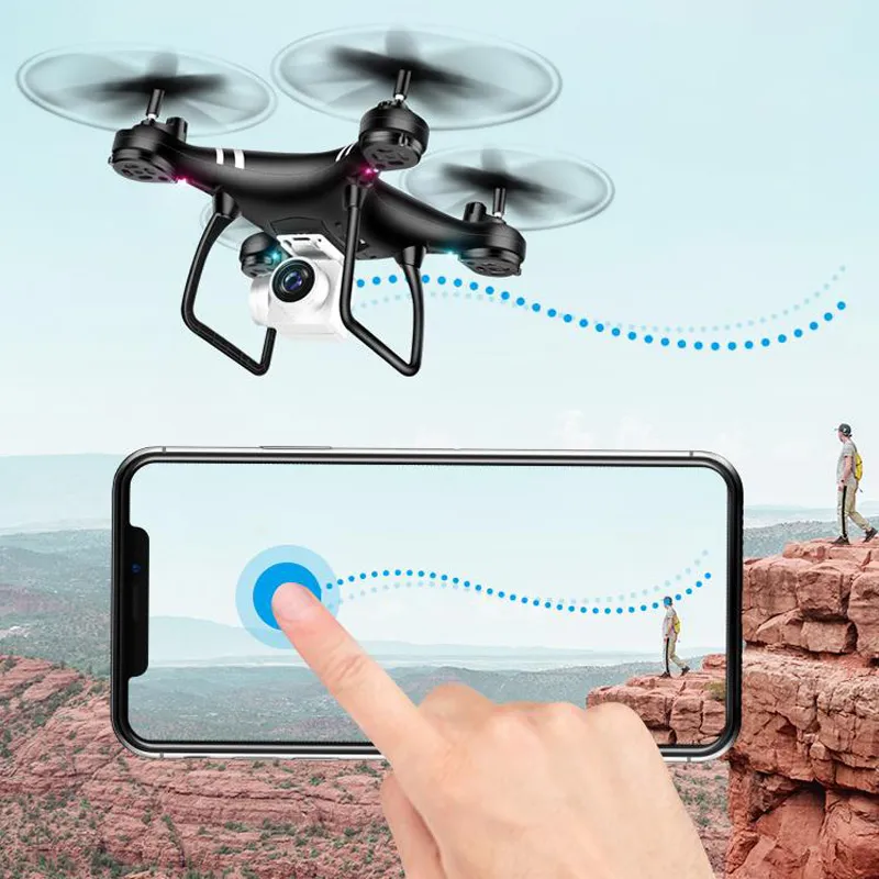 DHgate 4 Axis HD Remote Control Drone Camera Drone with 4K Camera 1080P FPV Live Video 120 Wide Angle 2.4Ghz RC Quadcopter for Beginners Cameras Photo