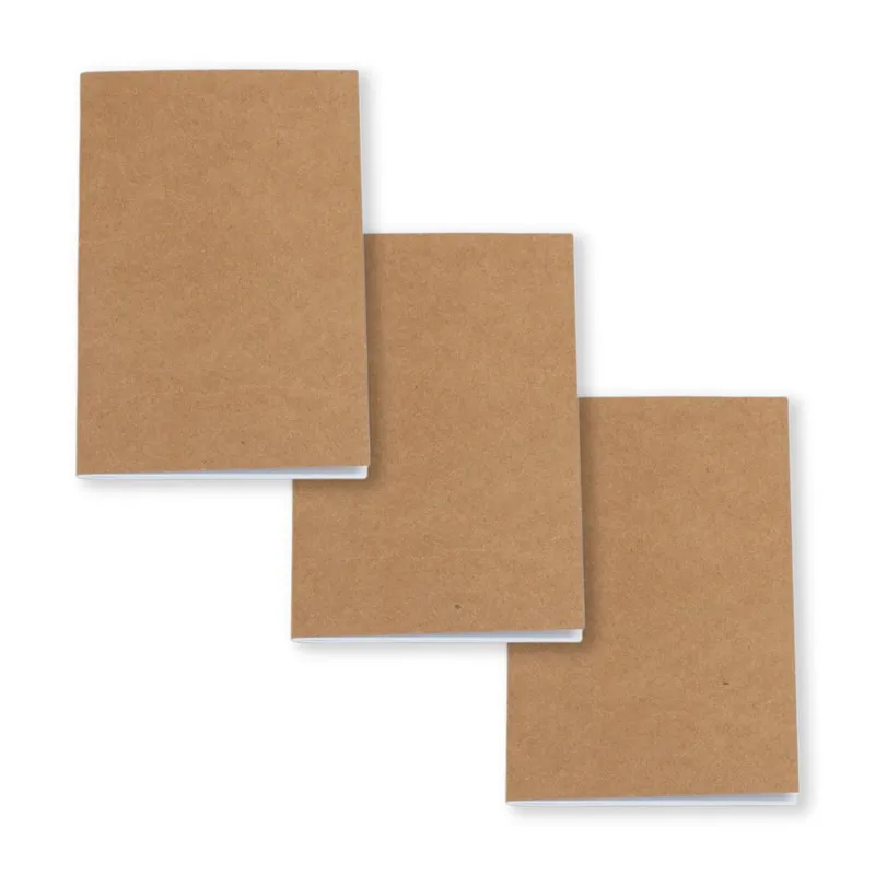 Kraft Paper Notebooks: Premium Unlined Blank Books for Students ...