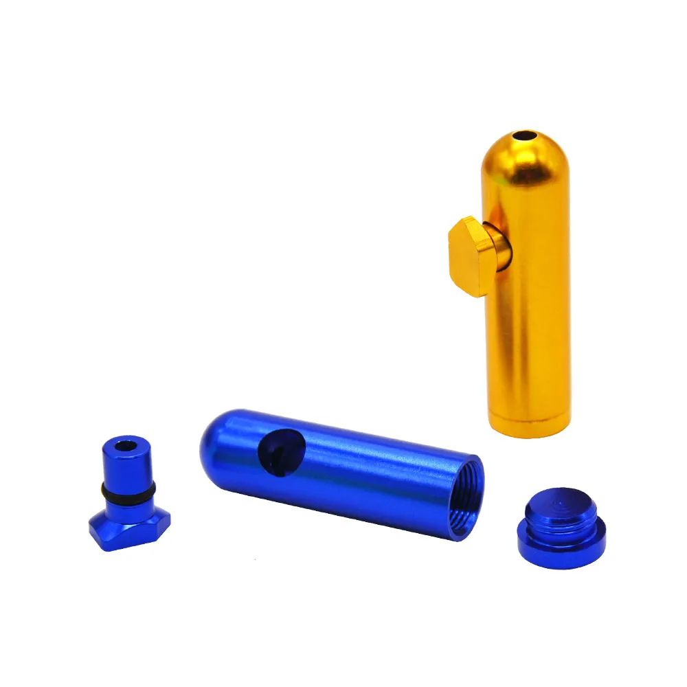 Rocket Shaped Snuff Snorter: Aluminum Nasal Pipe, Round Snuff Smoking ...