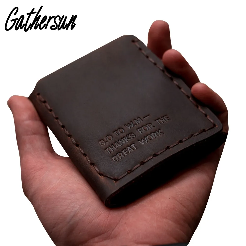 Genuine Leather Wallet Men's Bifold Vintage Style Cowhide With Coin ...