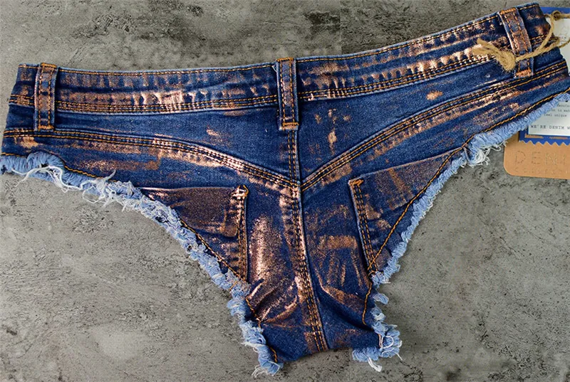 Denim Booty Shorts Sexy Low Rise Distressed Micro Shorts For Women ...