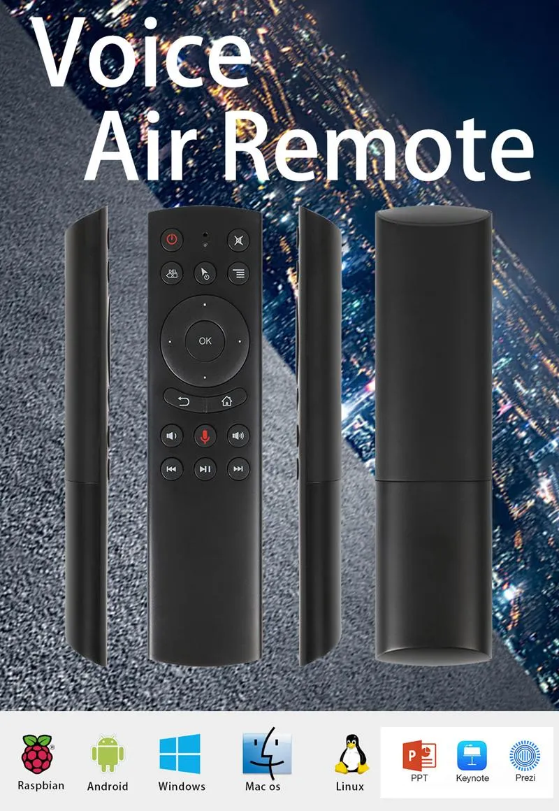 G20 Wireless Air Mouse Smart Google Voice Remotes Controls Gyroscope IR ...