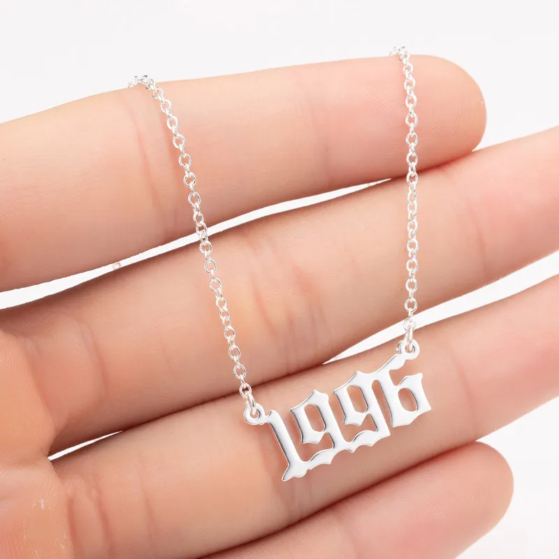Personalized Handmade Year Number Necklaces Custom Birth Year Pendants ...