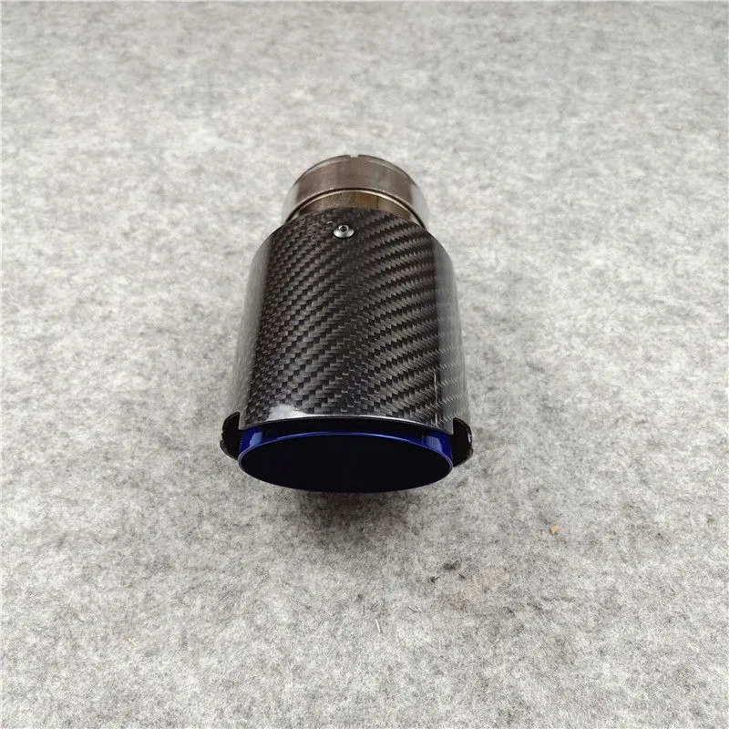 DHgate.com:Blue Glossy Black Carbon Fiber Car Muffler Tail Pipe Tip ...