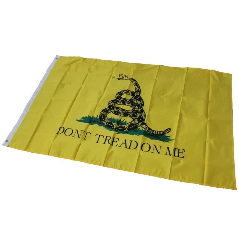 DONT TREAD ON ME Gadsden Flag - Premium Quality 90x150cm Yellow Snake ...