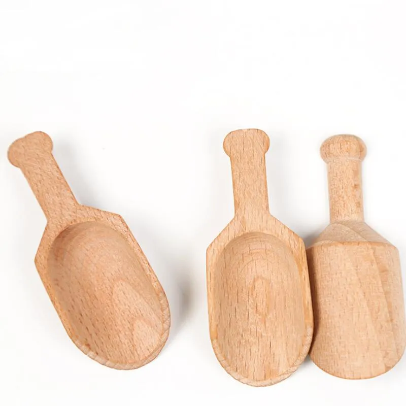 200 Mini Wooden Scoops: Perfect for Bath Salts, Laundry Detergent ...