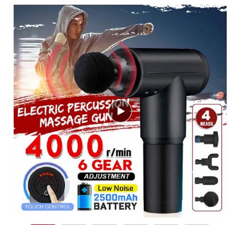 4000r/Min Therapy Electric Massage Fascial Guns 6 Gears Muscle Massager ...