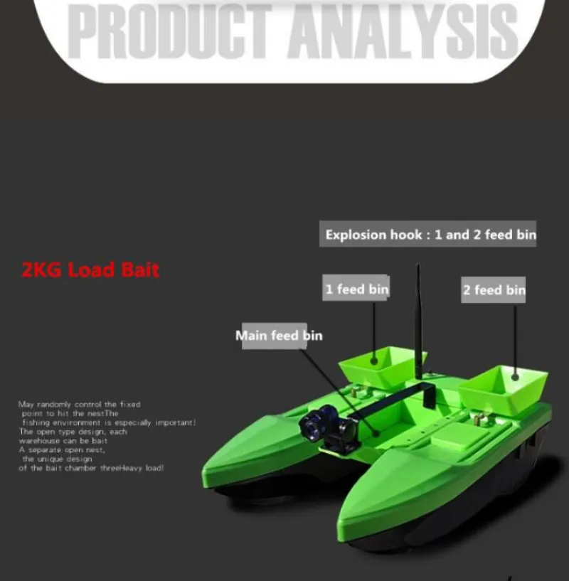 Xpewa Intelligent RC Bait Boat 500M Remote Control,... From Seeweb ...
