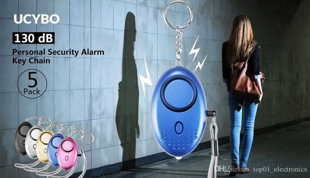 130dB Egg Shaped Personal Safety Alarm For Women Loud Scream Projection ...