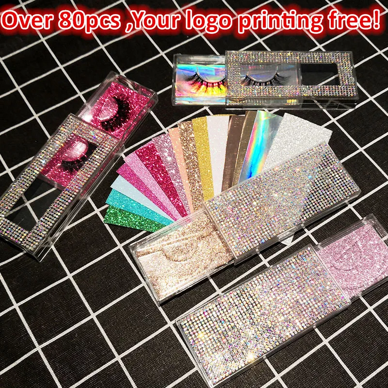 DHgate.com:Bling Glitter Eyelash Box: Custom Magnetic Diamond False ...