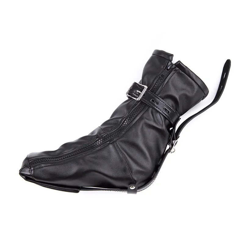 Padded Leather Boot Booties With Ankle Cuffs For Feet Restraint From ...