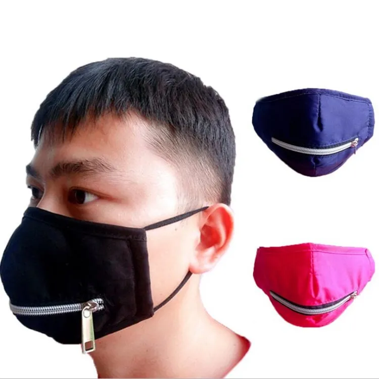 DHgate.com:Washable Cotton Fashion Face Mask with Zipper for Outdoor ...