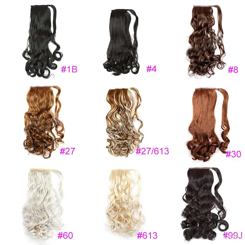 DHgate.com:Long Wavy Wrap-Around Ponytail Extensions 12 Colors ...