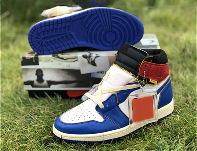 Authentic 2020 Union X 1s High OG NRG Los Angeles Blue Toe Varsity Red ...