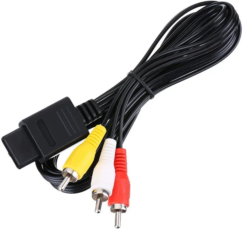 Nintendo 64 TV Cable: 1.8m 6FT AV RCA Video Cord For SNES Game Cube ...
