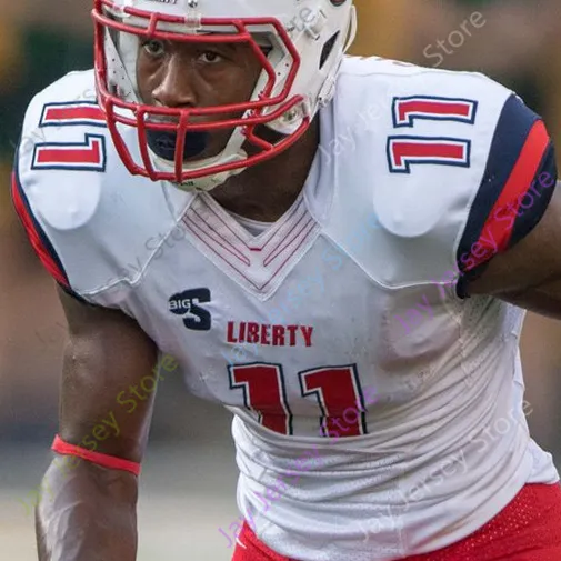Custom 2020 Liberty Flames Football Jersey NCAA College Frankie Hickson ...