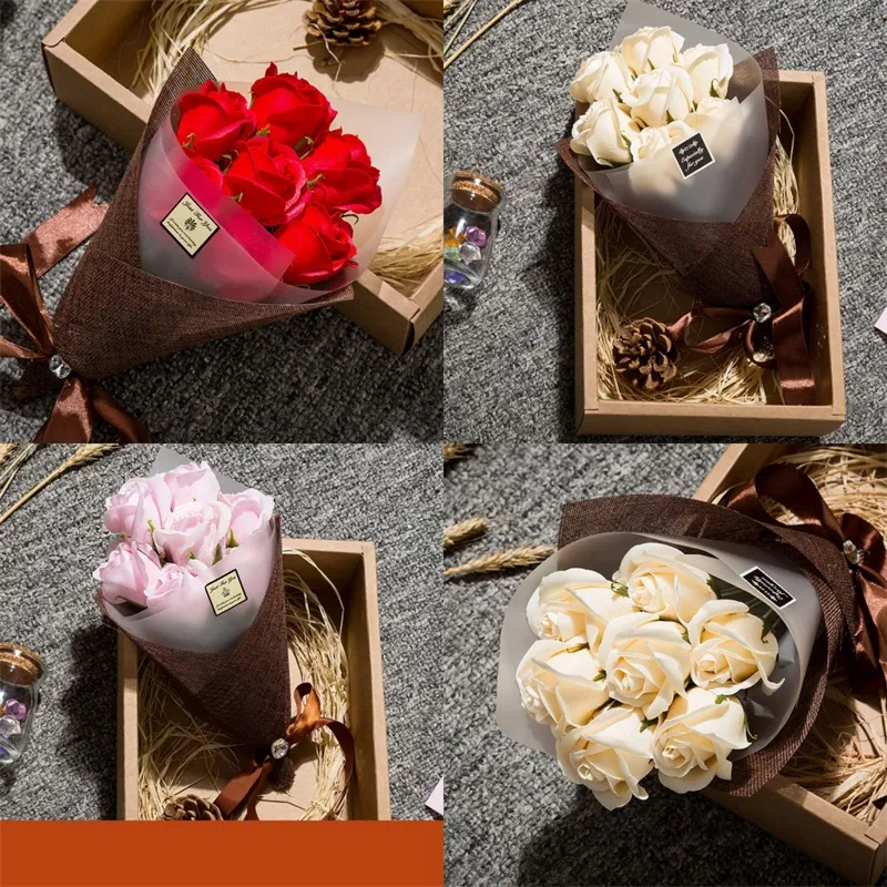 DHgate.com:Colorful Flower Soaps, Exquisite Rose Scented Bath Cleaning Body Bouquet for Party ...