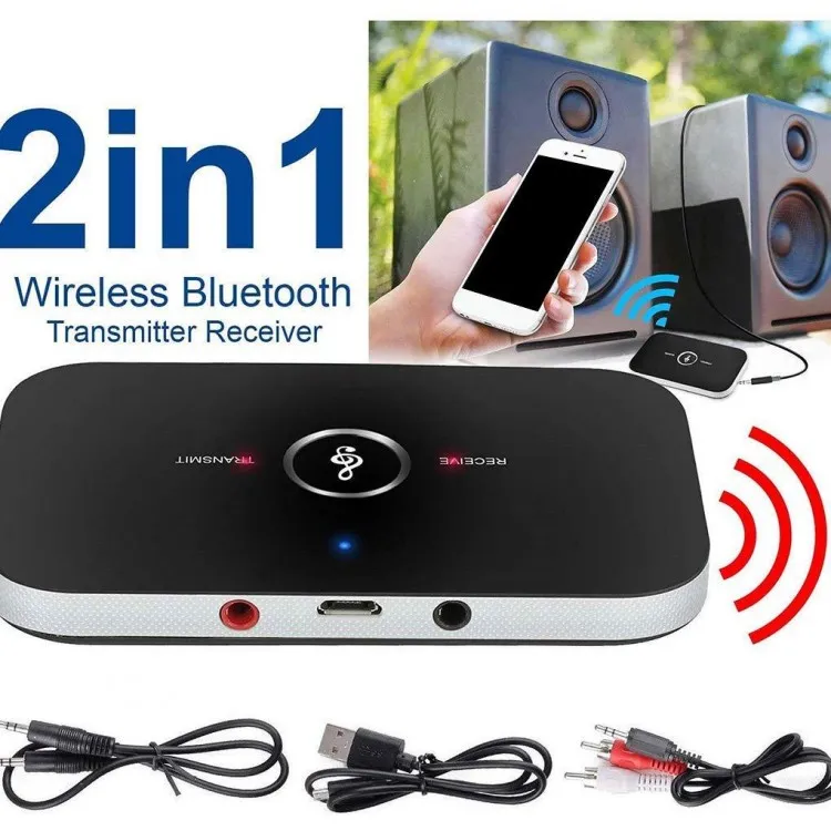 3.5mm Aux 2 In 1 Bluetooth 4.1 Audio Transmitter Receiver Hifi Wireless ...