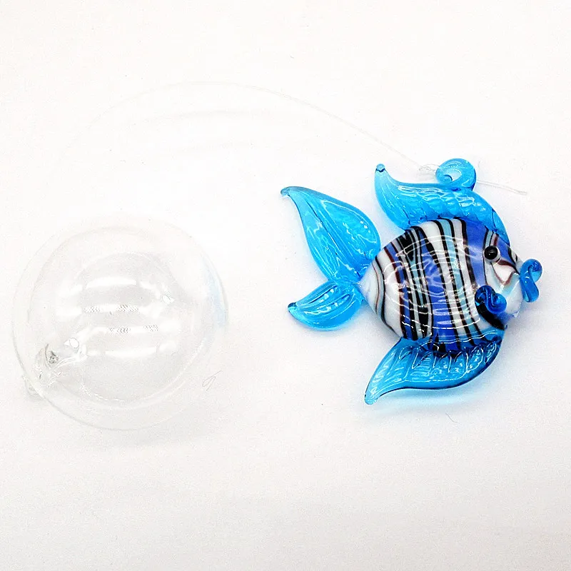 Floating Glass Fish Aquarium Mini Marine Animals Figurines Ornaments ...