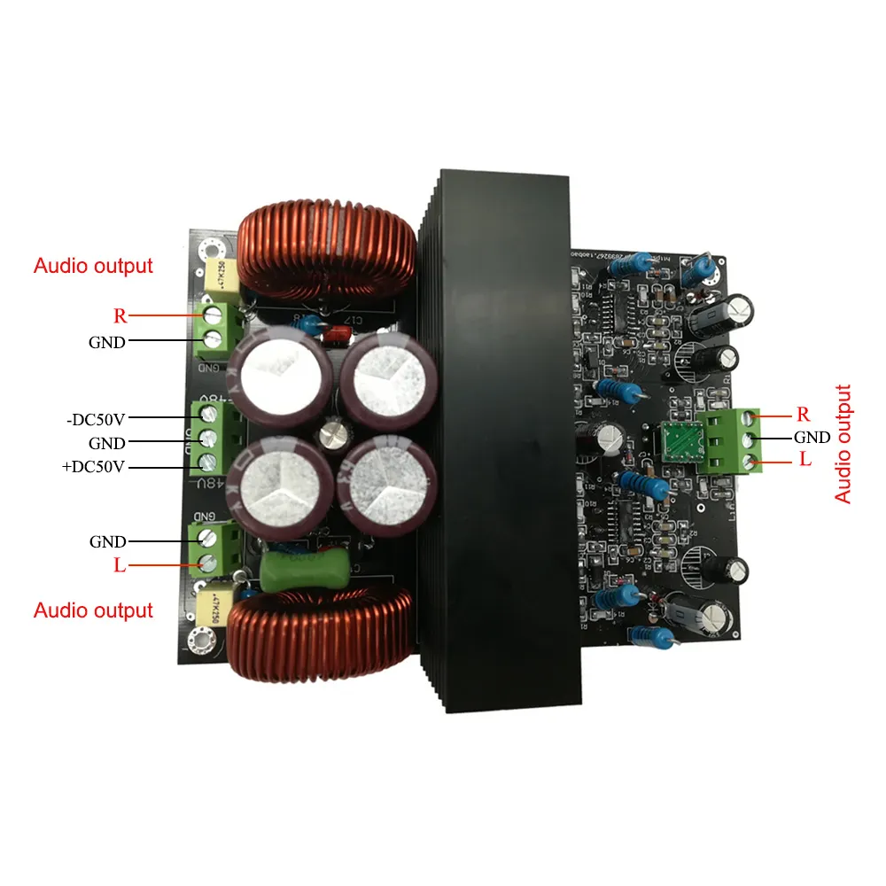 Class D HiFi IRS2092 Power Audio Amplifier 600W*2 4ohm Stereo Channel ...