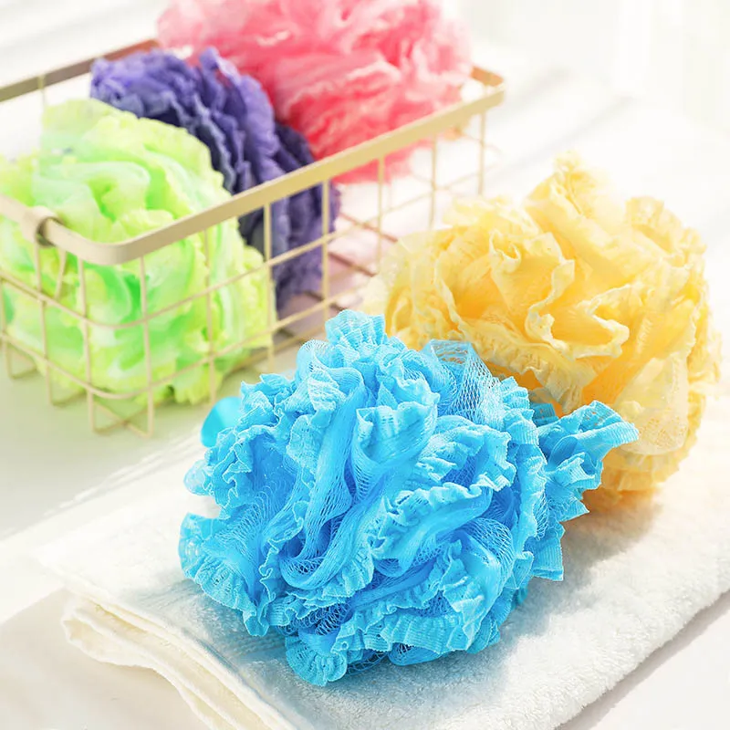 DHgate.com:High Quality Lace Mesh Pouf Sponge Bathing Spa Handle Body ...