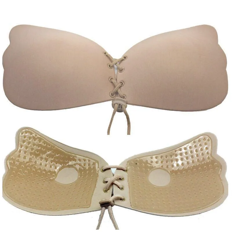 Nubra Butterfly Wing Push Up Bra For Women Seamless, Strapless, Backless Self Adhesive Stick On ...