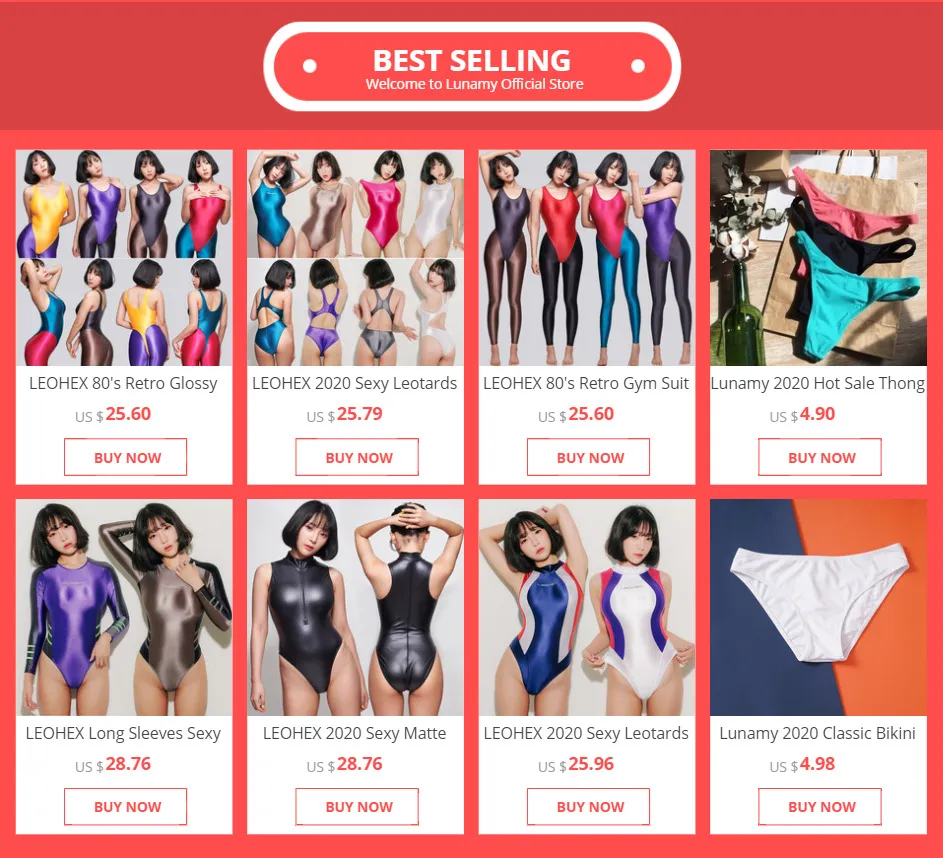 LEOHEX Sexy Glossy Long Sleeve Bodysuit One Piece Swimwear Women ...