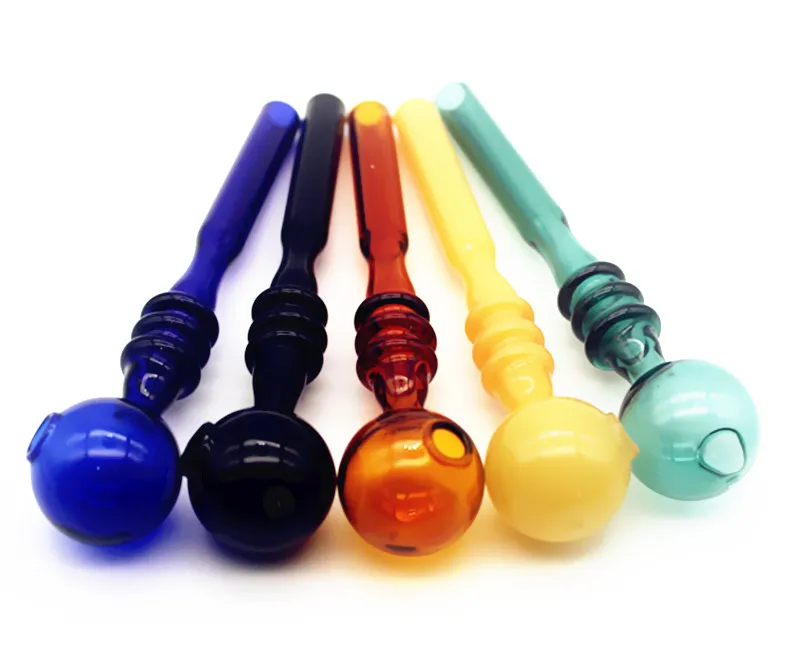 QBsomk VIP Pyrex Spiral Oil Burner Pipe Mini Glass Hand Pipe For ...