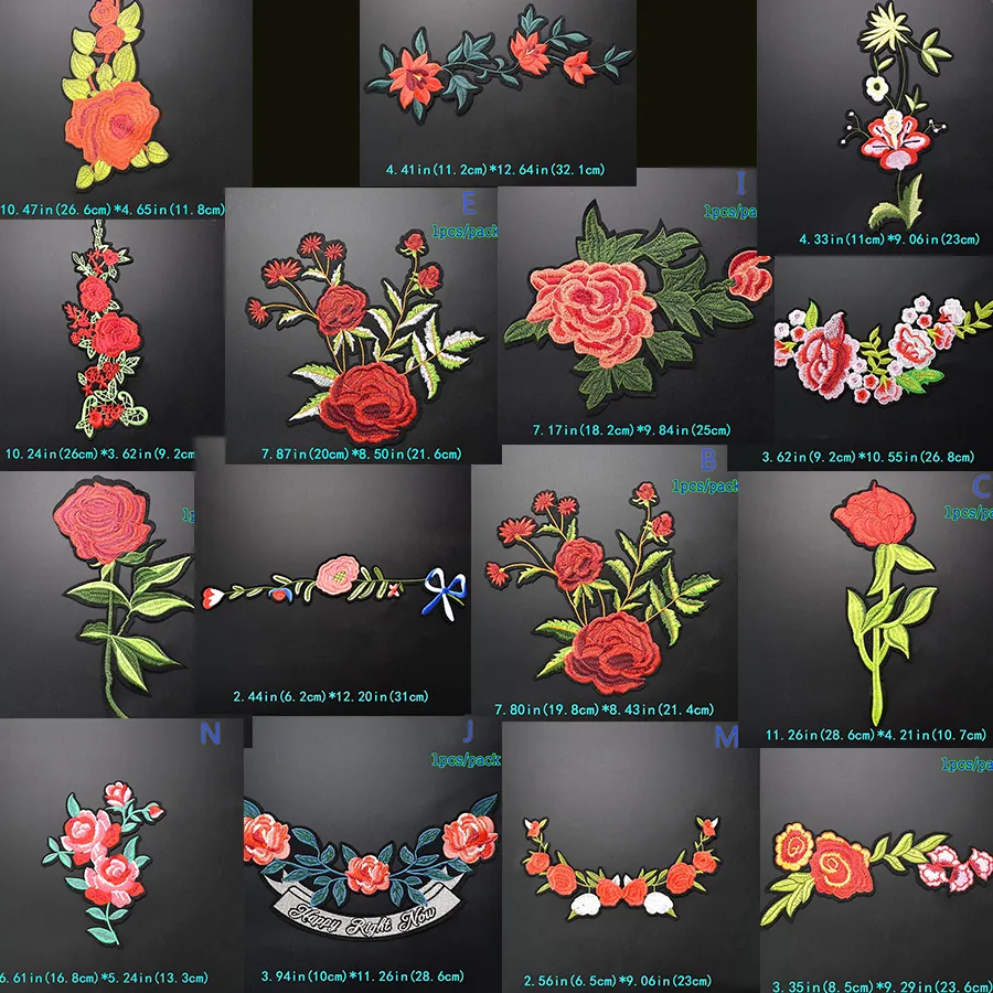 DHgate.com:Exquisite Embroidered Flower Patch, 1 Piece Iron-On Patch for Clothing, Jeans ...