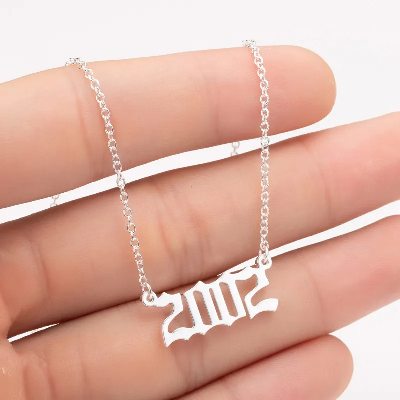 Personalized Handmade Year Number Necklaces Custom Birth Year Pendants ...