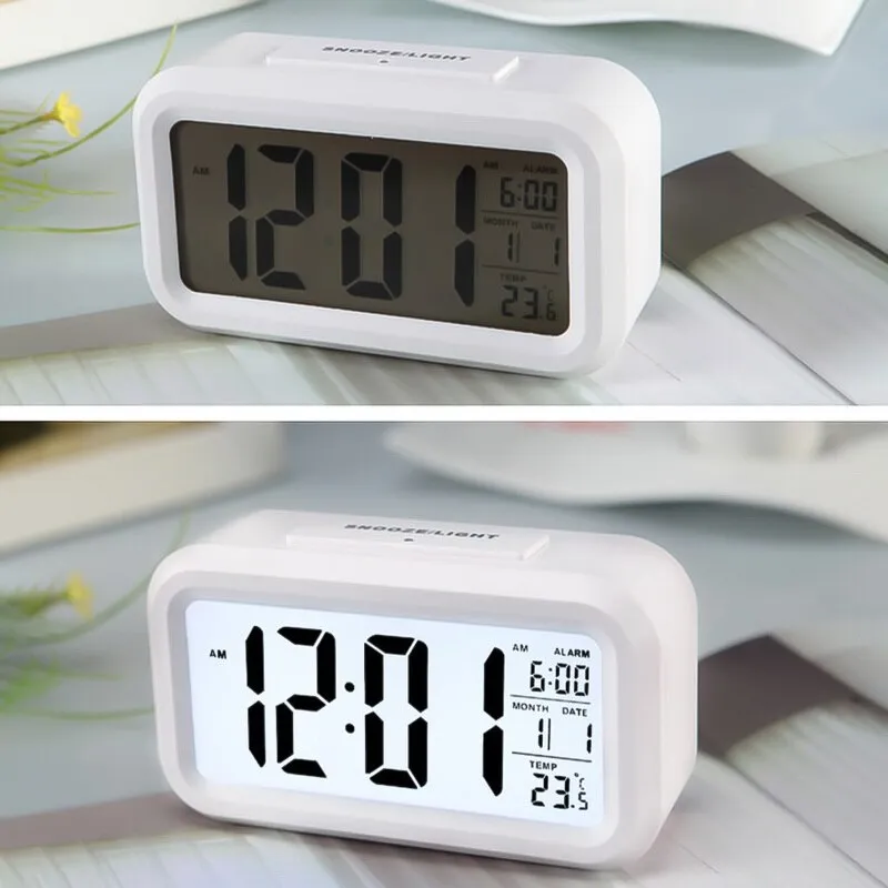 Large Digital Clock With Calendar Easy To Read LED Desktop Clock, Large ...