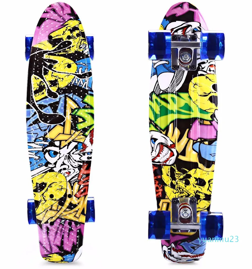 2018 Freestyle Printed Street Youth Skateboards 22 Inch Long Retro