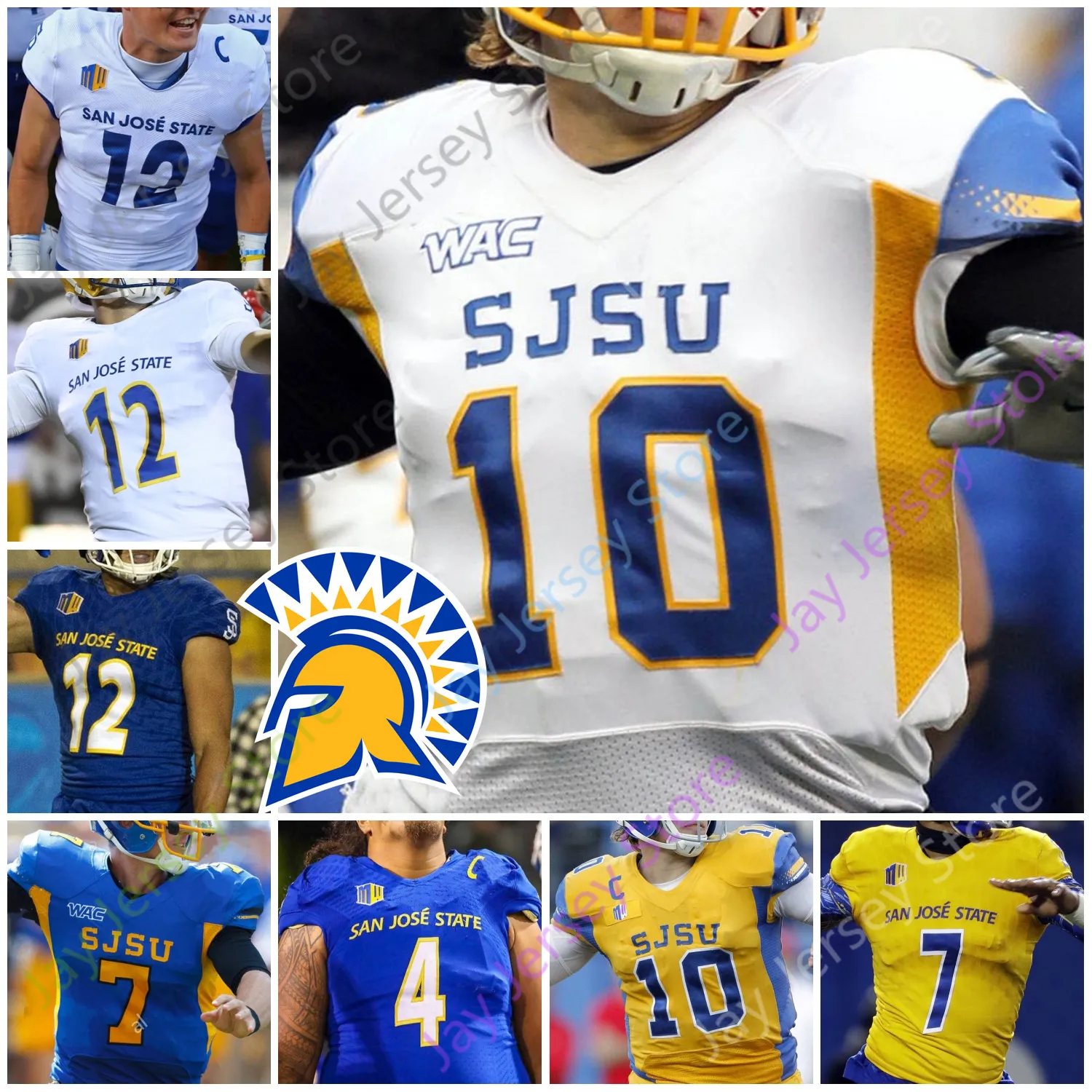 San Jose State Spartans SJSU Football Jersey NCAA College Josh Love ...