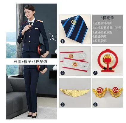 Professional High Speed RailWay Set Of Uniform For Men And Women China ...