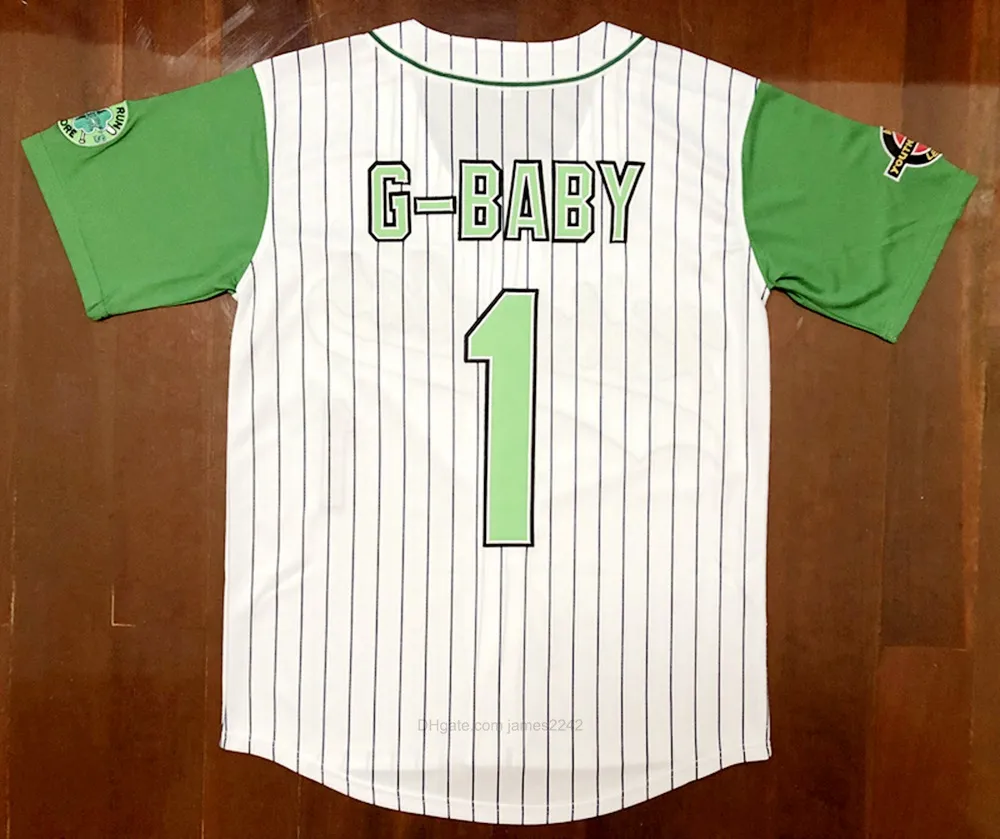 Ship From US Movie Hardball #1 Jarius G Baby Evans Baseball Jerseys ...