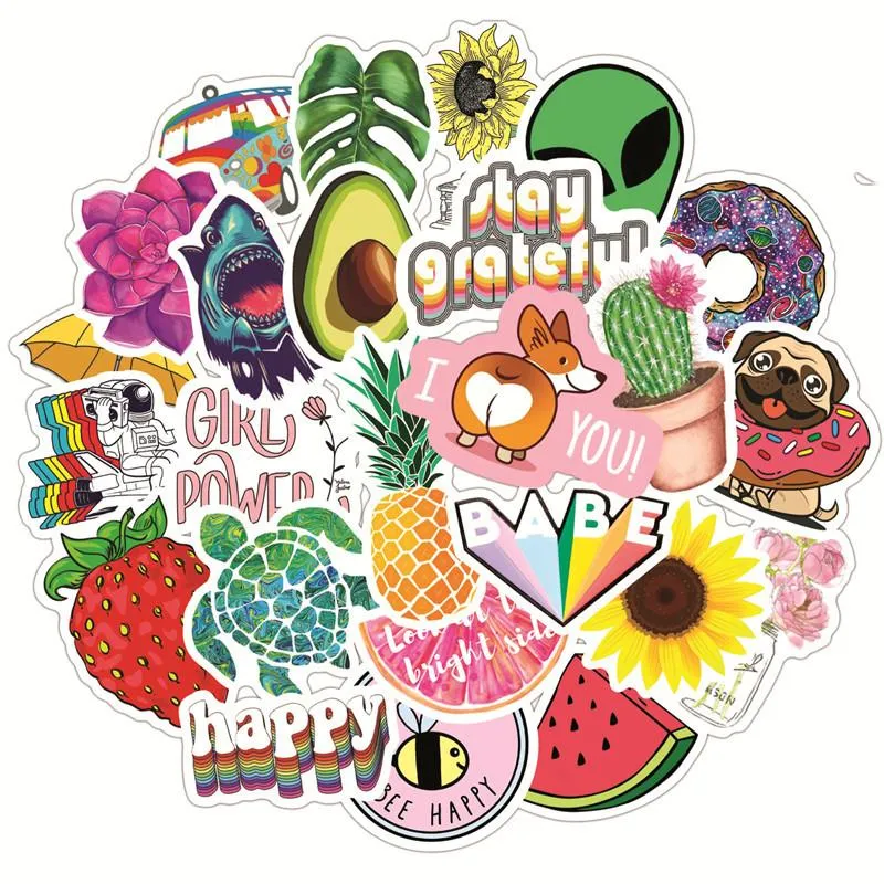 DHgate.com:VSCO Cartoon Fresh Waterproof PVC Stickers for Laptops ...