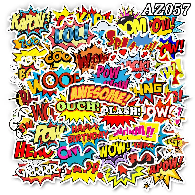 DHgate.com:Waterproof Vinyl Decals - 50Pcs/Lot Funny Slogan Print ...