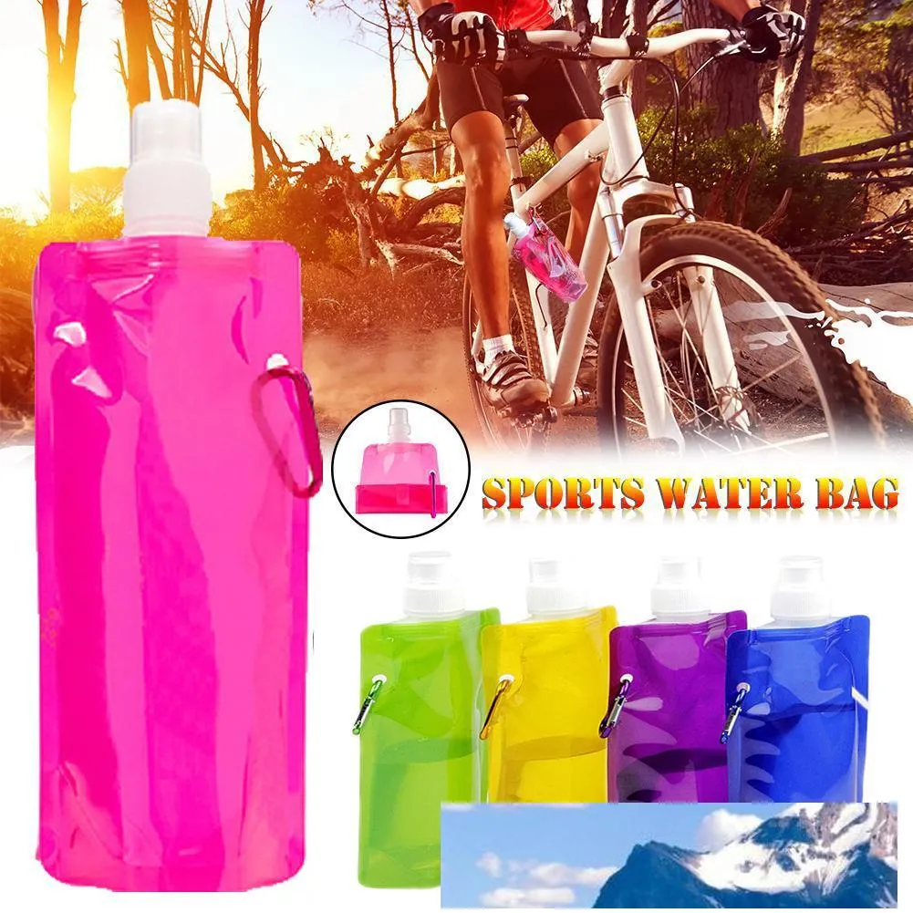 Portable Water Bottle Ultralight Foldable Water Container For Hiking ...