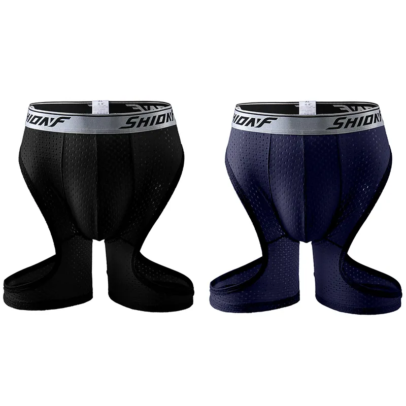 Shionf Anti Slip Boxer With Hollow Out Design, Long Leg, And Bulge ...