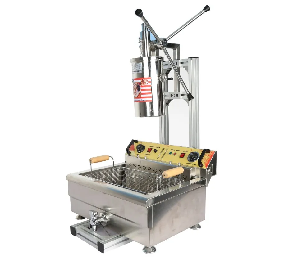 Commercial Churro Maker Set - 5L Manual Churro Machine & 30L Electric ...